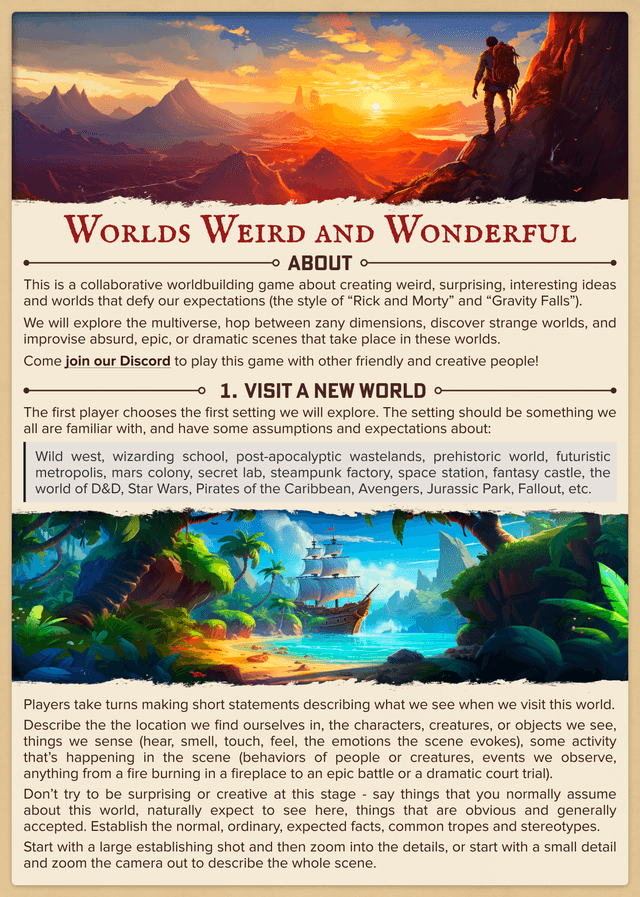 Worlds Weird and Wonderful | RPGAdventures