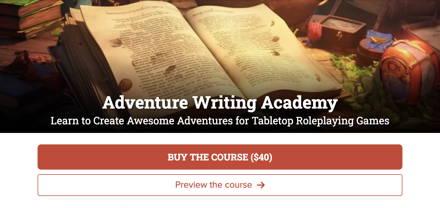Adventure Writing Academy